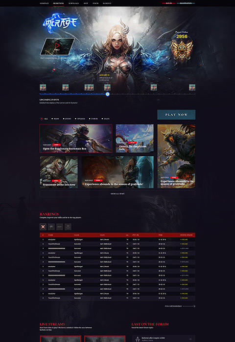 Lineage 2 Game Website Templates and best StressWeb themes | Templstock.com