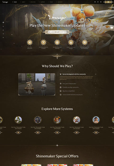 Lineage 2 Game Website Templates and best StressWeb themes | Templstock.com