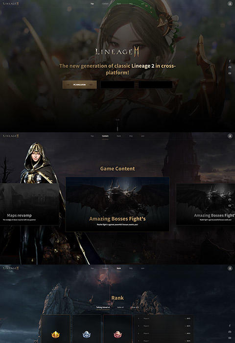 Lineage 2 Game Website Templates and best StressWeb themes | Templstock.com