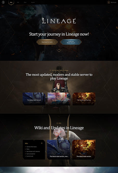 Lineage 2 Game Website Templates and best StressWeb themes | Templstock.com